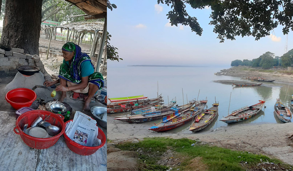 রাজশাহীর টি-বাঁধ ও মিনা বেগমের কালাই রুটি