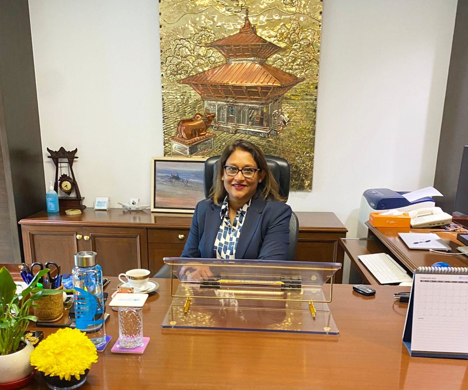 Dr Samanta Lal Sen greetings to Saima Wazed