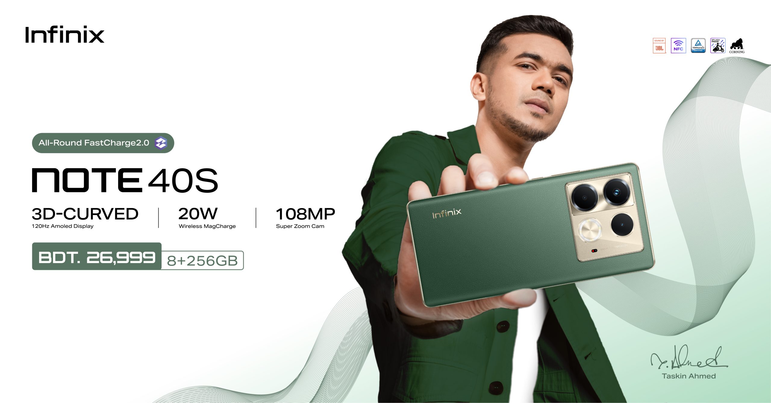 Infinix Note 40S drops with epic 3D curved display